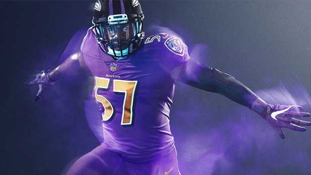 New Ravens uniform sports all purple for color rush game