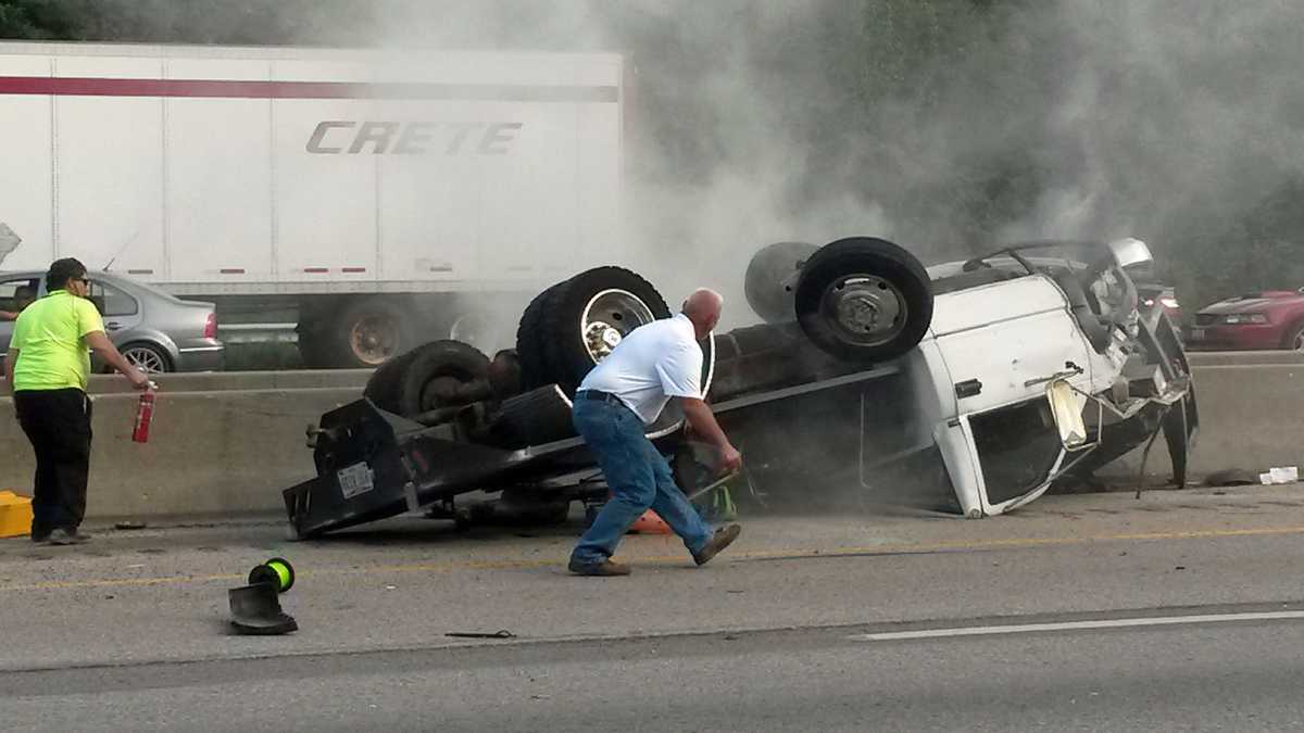 Photos: Man causes multi-car crash, flees while naked Photos: Man causes multi-car crash, flees while naked