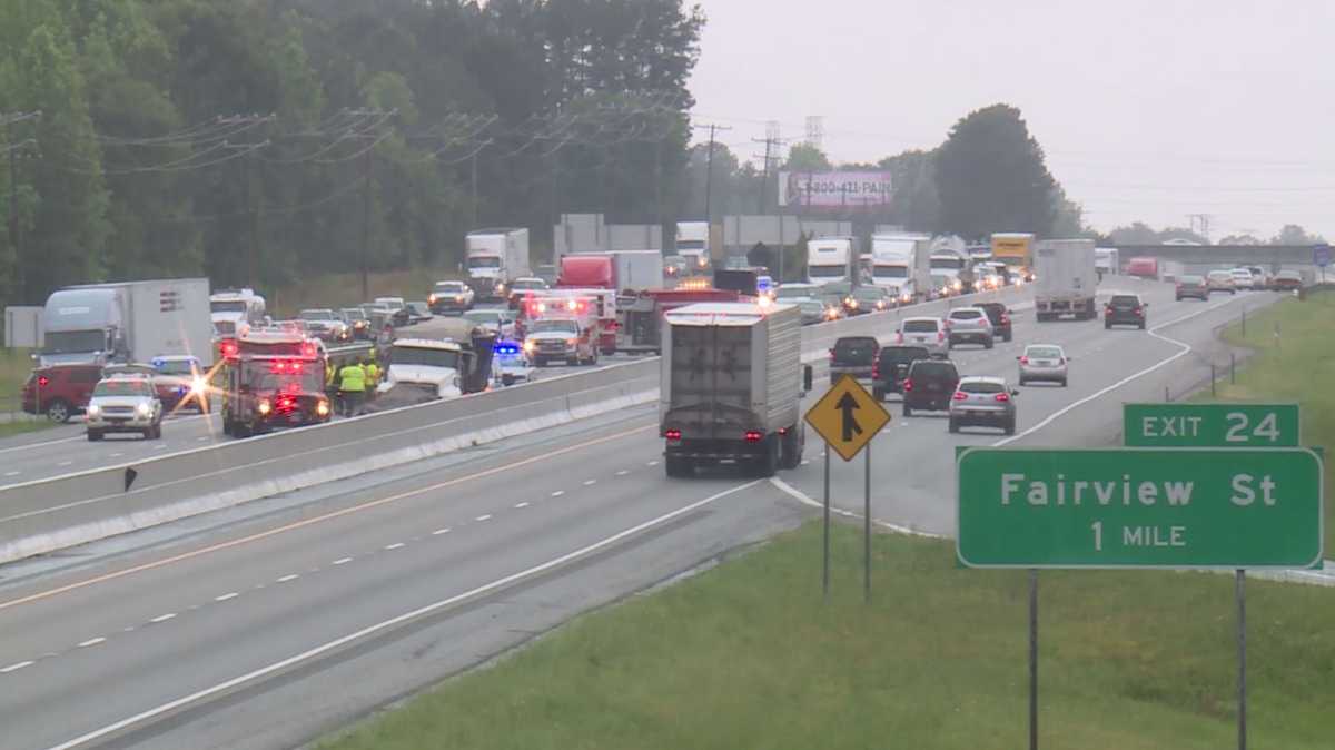 Part of I-385 south shut down due to wrong-way crash, troopers say