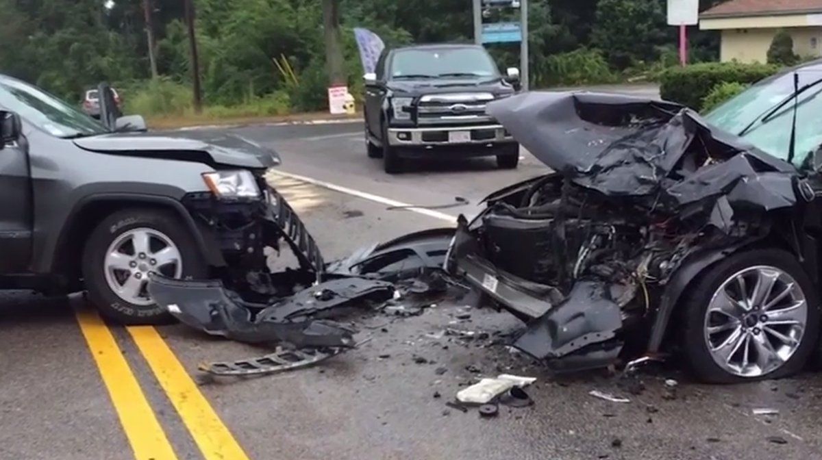 Video Shows Wrong Way Driver Hitting Car Head On
