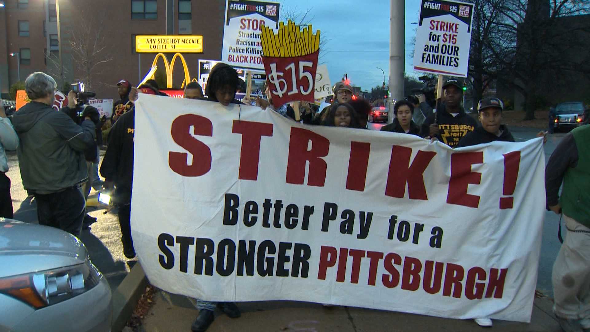 ‘Day of Disruption’ Protests in Pittsburgh Target McDonald’s, UPMC ...