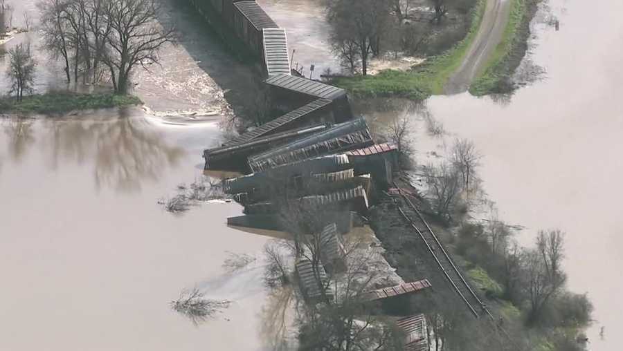 Union Pacific: Flooding likely factor in Elk Grove train derailment