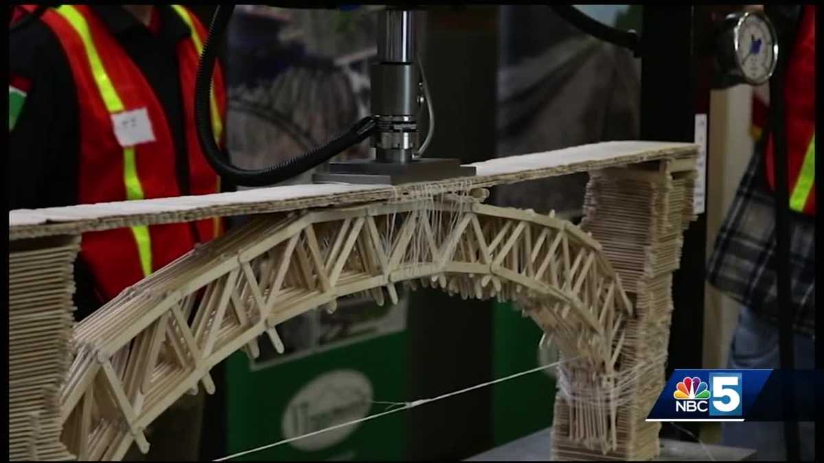 Students take part in bridge building competition